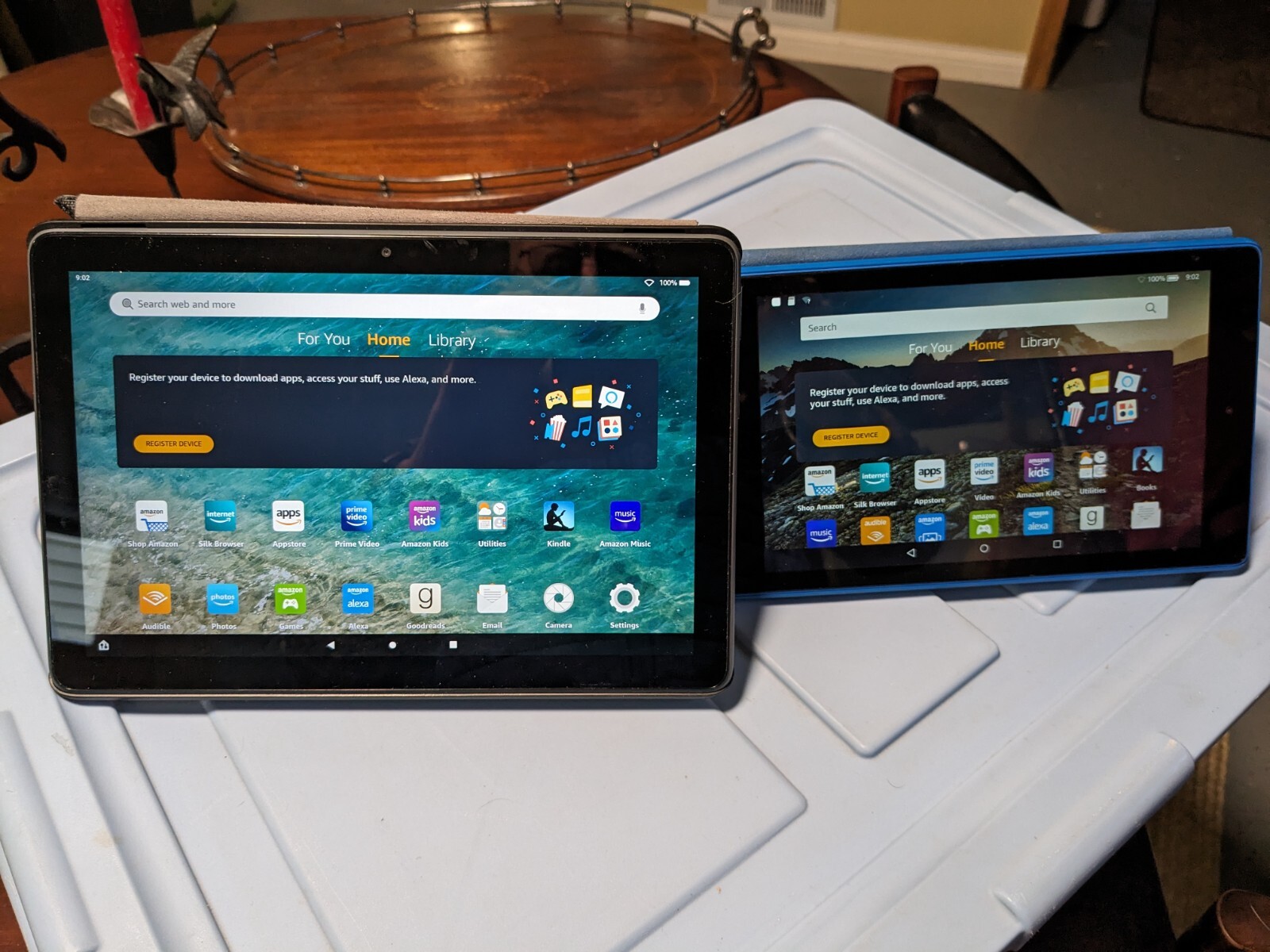 Amazon Fire HD 10 11th Gen 64GB, Wi-Fi, 10.1" - And Fire HD 8 7th Gen ...