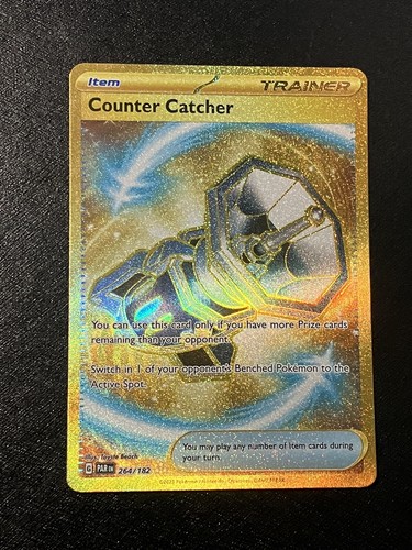 Counter Catcher 264/182 Pokémon TCG Paradox Rift Secret Rare Gold Full ...