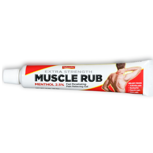 Muscle Rub - Extra Strength Pain Relieving Gel - 1.5 oz Tube - 3 Pack ...