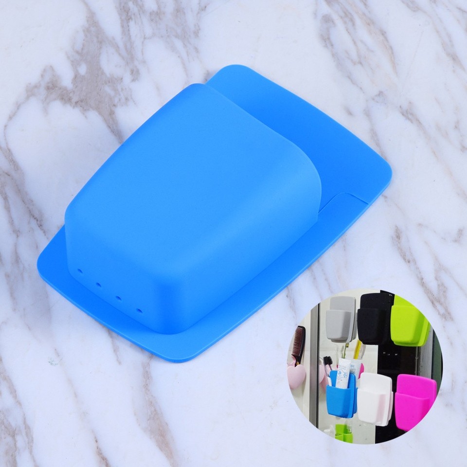 Silicone Toothbrush Holder Bathroom Storage Organizer Wall Mounted ...