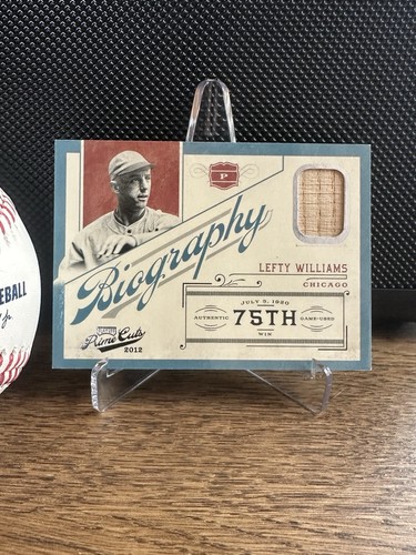 2012 Panini Prime Cuts Lefty Williams Biography July 5, 1920 75th Win ...