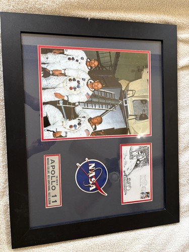 Apollo 11 Framed Display • Crew Photo + NASA Patch + Commemorative ...
