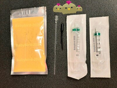 Baby bird Hand feeding parrot rearing food kit 5ml, 10ml syringes ...