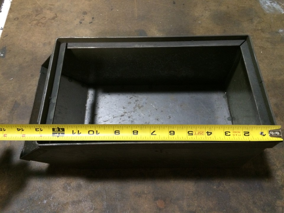 STACKABLE METAL PARTS BINS 13' X 8" X 6" FACTORY INDUSTRIAL STACKING ...
