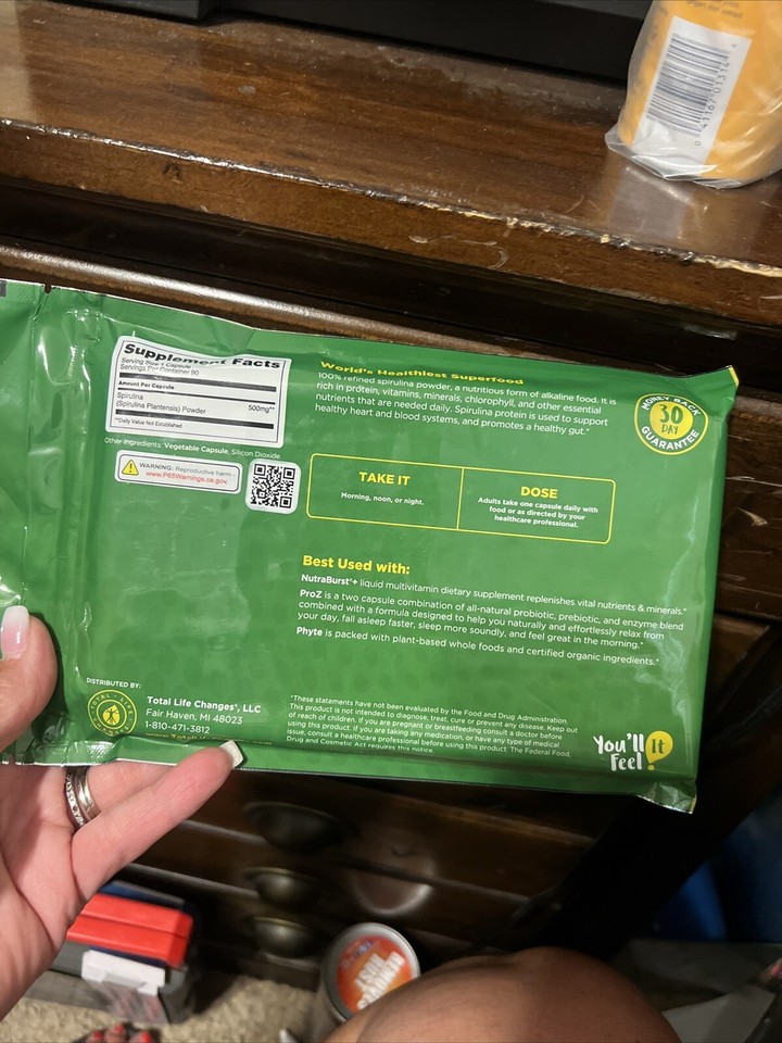 Total Life Changes TLC Techui Spirulina 90 Capsules NEW Sealed | eBay