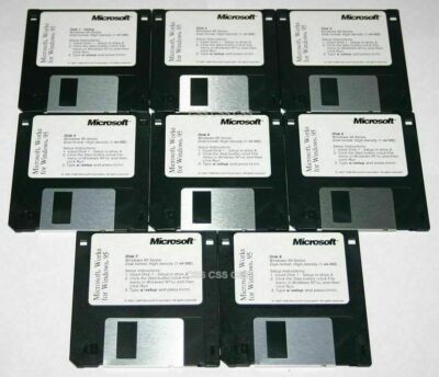 Microsoft MS Works 4.0 for Windows 95 Installation Floppy Disks Vintage ...