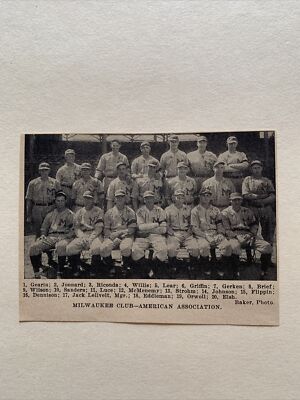 Milwaukee Brewers Ray Caldwell & Kansas City Blues 1927 Baseball Team ...