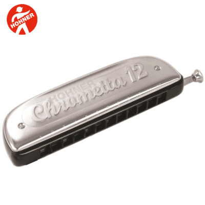 Hohner 255-G Chrometta 12 Chromatic 12-Hole Silver Harmonica Key of G ...