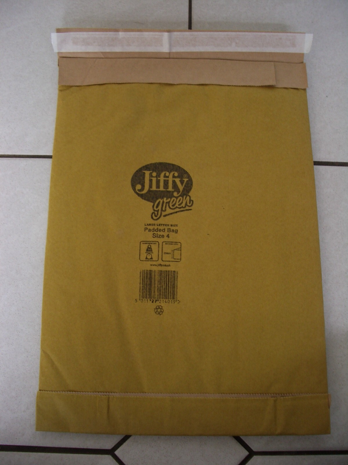 JIFFY GREEN PADDED BAGS - - SIZE 4 - LARGE LETTER SIZE - for sale ...