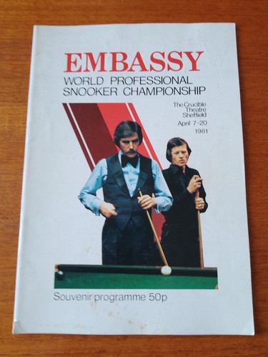 "VERY RARE" MULTI SIGNED 1981 WORLD CHAMPIONSHIP PROGRAMME " WINNER STEVE DAVIS" | eBay UK