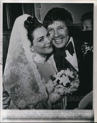 1970 Press Photo Singer Connie Francis & Izzy Marion at Their Wedding ...