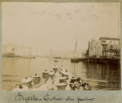 Bizerte. Port Entrance. Sailors. Tunisia. Citrate Drawing Circa 1900 ...