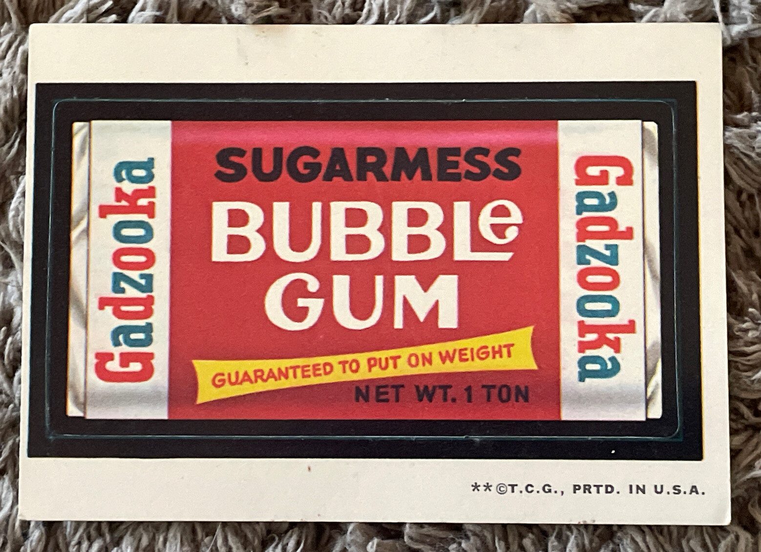 1975 Topps Wacky Packages Series 14 Gadzooka Bubble Gum Card Sticker ...