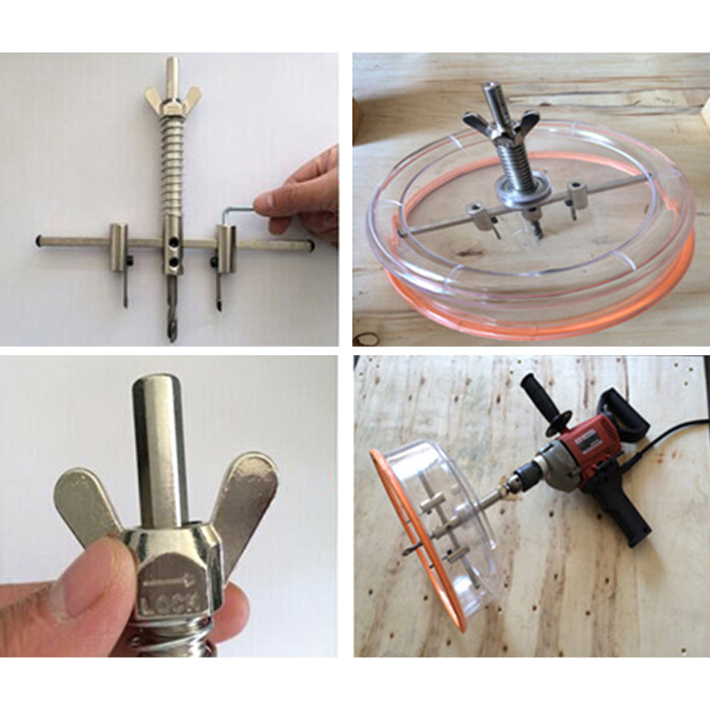 Adjustable Multi-use Holesaw Large Hole Saw Circle Cutter 40-300mm w ...