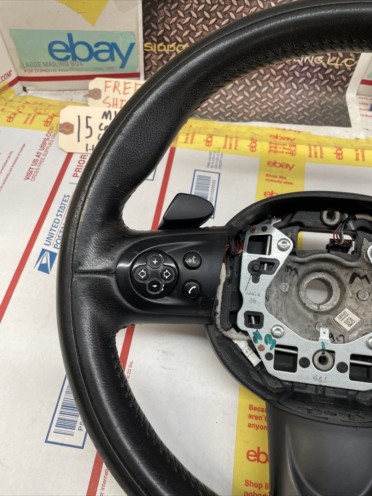 11-16 MINI COOPER S COUNTRYMAN STEERING WHEEL LEATHER w/ Buttons ...