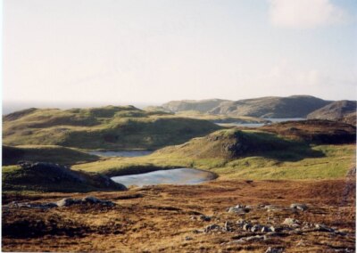 Photo 6x4 Lochs and a lumpy landscape near Islesburgh Mangaster This ...