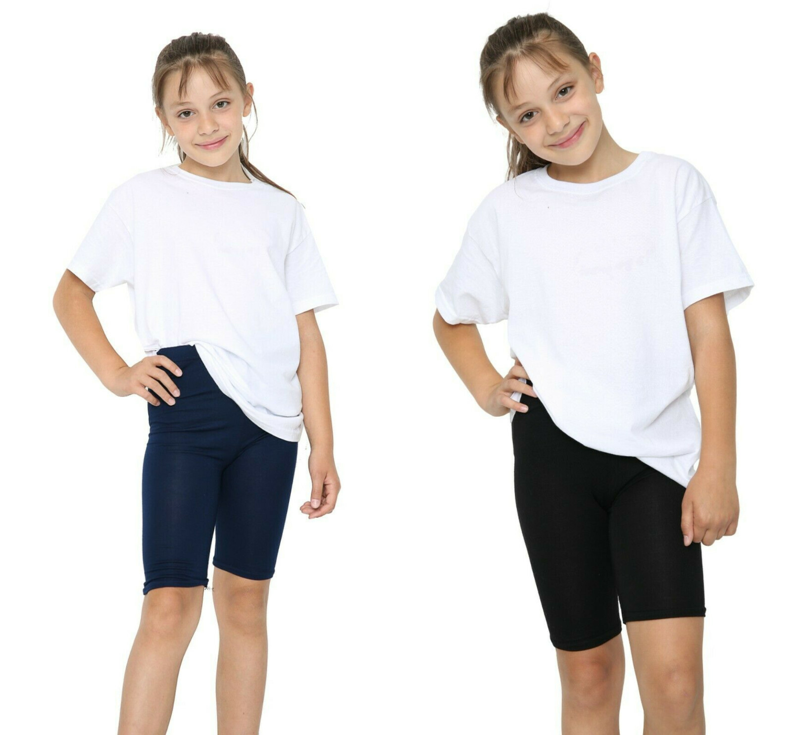 T Shirt White School PE Girls Kids Children 100% Cotton Tee Crew Neck ...