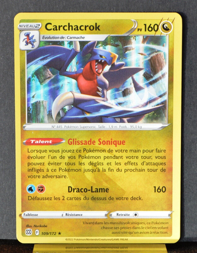 Carte Pokemon Carchacrok 109/172 - épée et bouclier | eBay