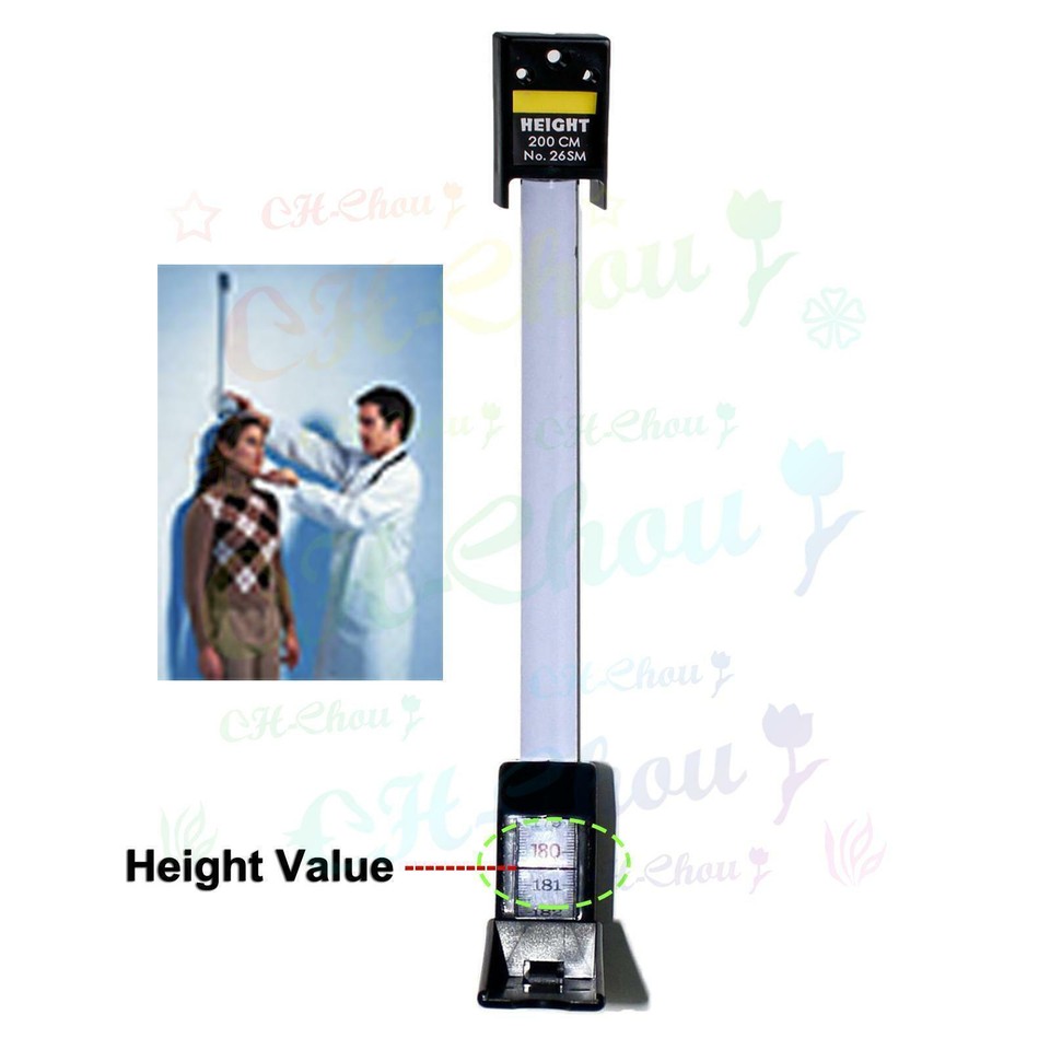 200cm Easy Read Wall Mounted Height Meter Stadiometers Baby Growth Tape ...