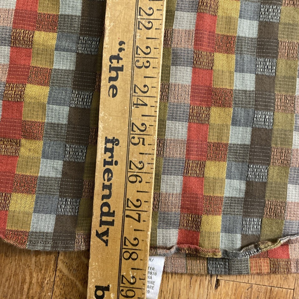 Norm Thompson Shirt Mens XXL Multicolor Check Modern Art Classic Button ...