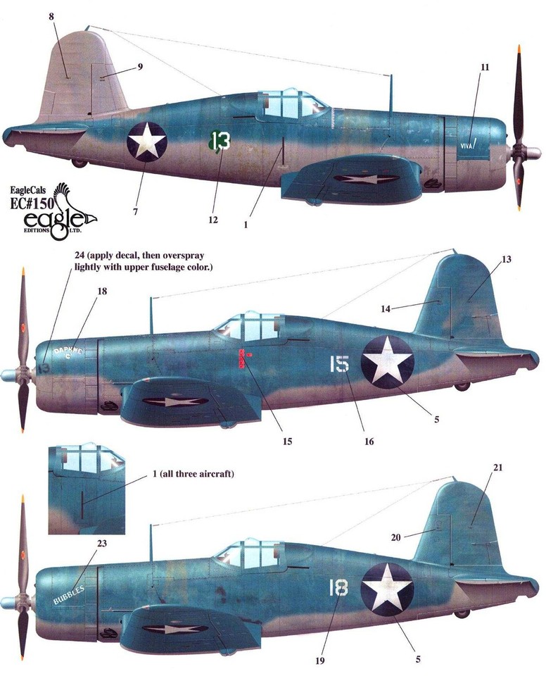 EagleCals Decals 1/72 VOUGHT F4U-1 BIRDCAGE CORSAIR Fighters Part 1 | eBay
