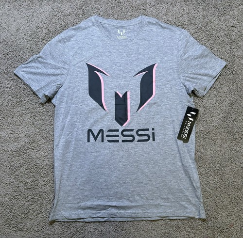 New Messi Grey Soccer Graphic T-Shirt The Messi Collection Inter Miami ...