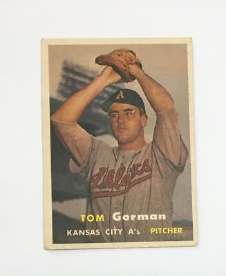 1957 Topps #87 Tom Gorman EX Crease Free | eBay