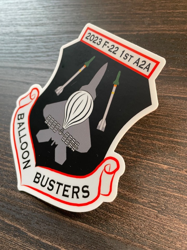 F-22 Raptor “Balloon Busters” Mission Patch Vinyl Sticker by ...