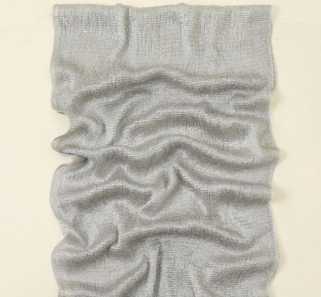 Silver Sheer Shimmer Scarf Chiffon Oblong Wrap Shawl Metallic Thread | eBay