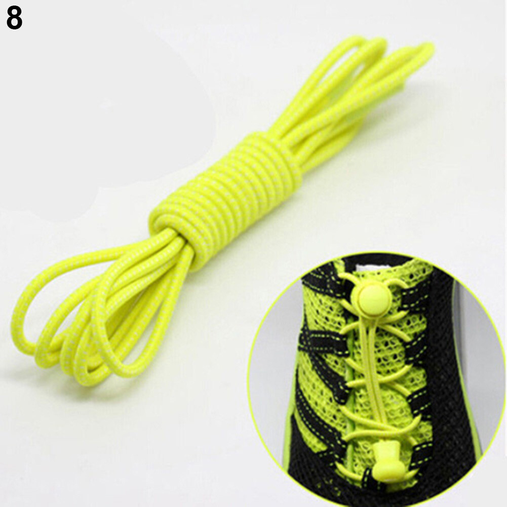 1 Pair Unisex Elastic Locking Shoe Laces Running Trainer Jogging ...