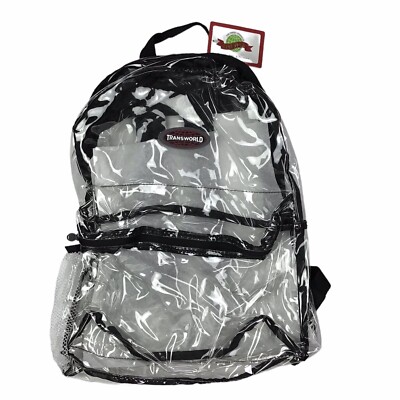TransWorld Clear Transparent Backpack Luggage Bags & Travelware | eBay