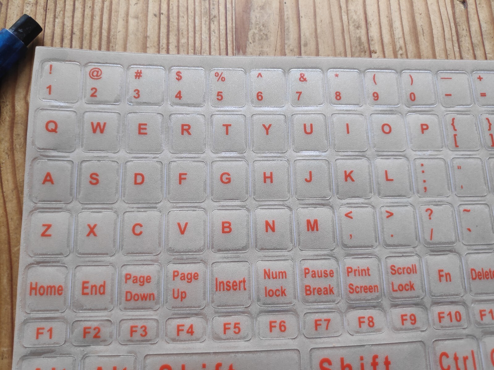 English Full Size Keyboard Frosted PVC &Transparent Keyboard Stickers ...