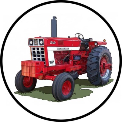 International 1066 Turbo Tractor NEW Sign: 18" Dia. Round USA STEEL XL ...
