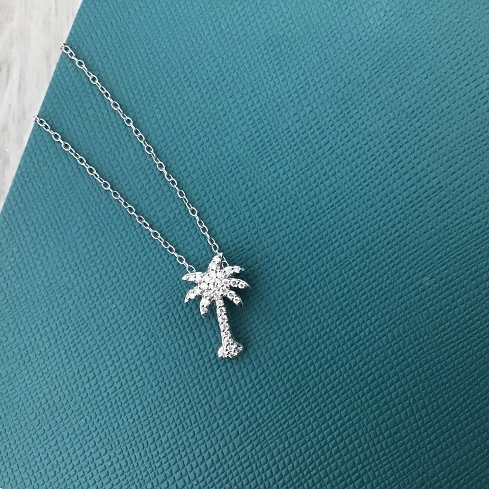 EFFY PALM TREE NECKLACE IN 14K WHITE GOLD WITH DIAMONDS | eBay
