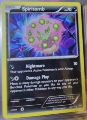 Spiritomb # 62/114 Steam Siege Set Pokemon Trading Cards TCG Rares NM ...