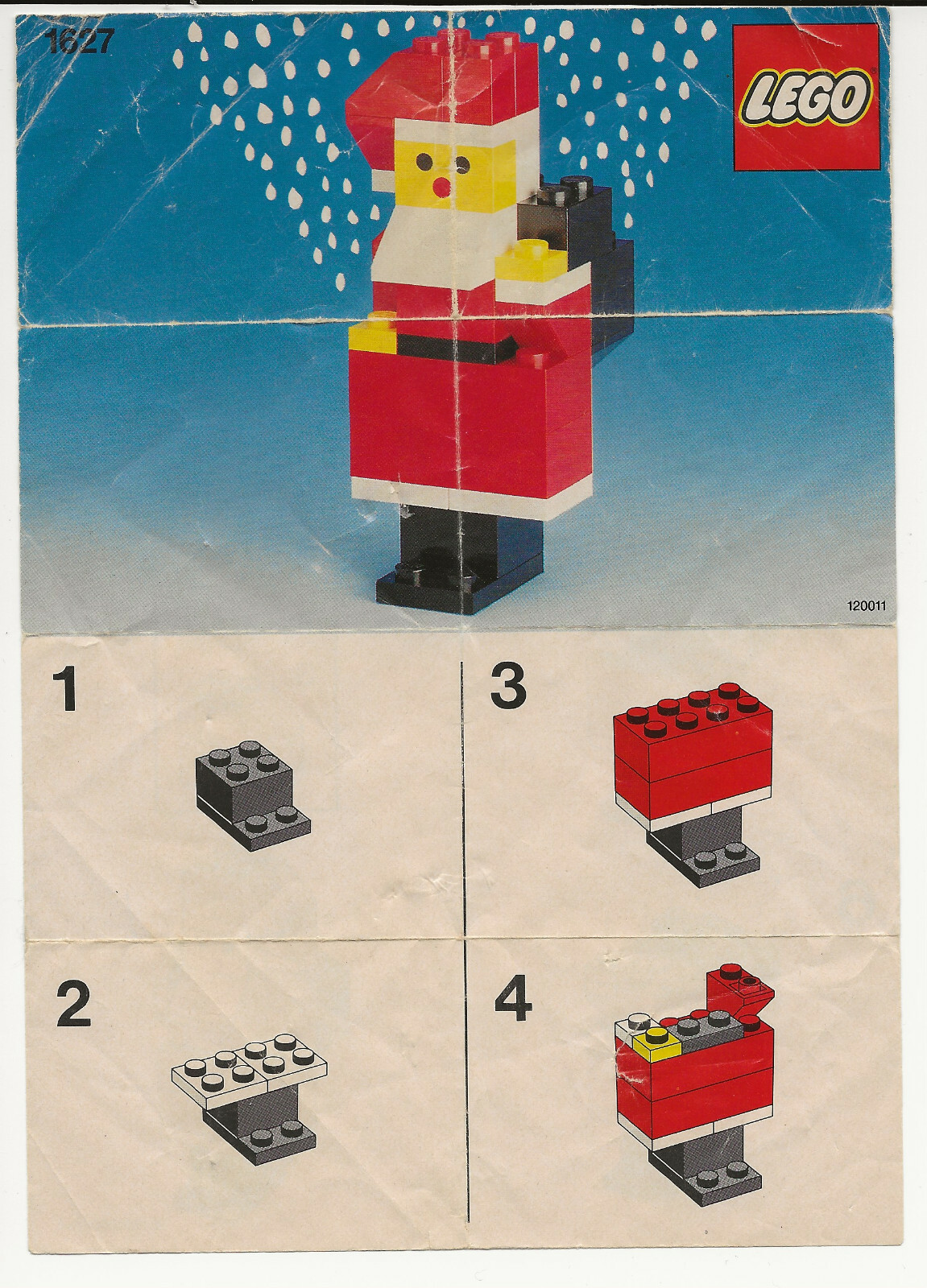 LEGO Santa Instructions Manual Holiday Vintage 1627 Retired 1989 (No ...