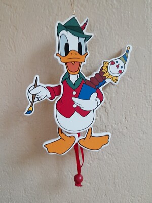 Disney Christmas Ornament Movable Limbs Pull String Donald Duck | eBay