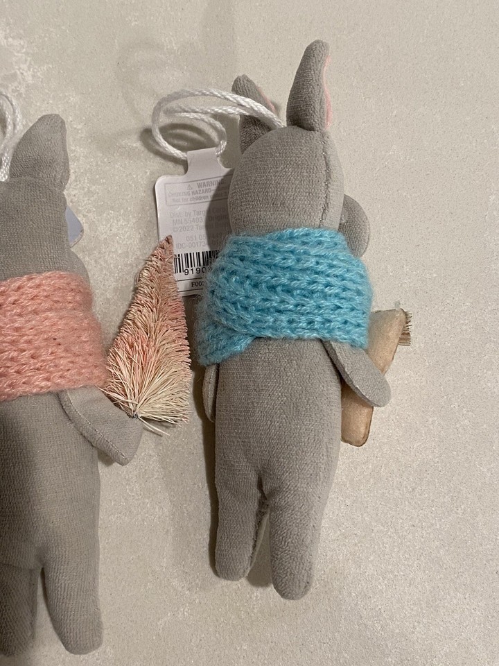 New 3 Target Christmas Ornaments French Bull Dogs Pink Blue Green ...