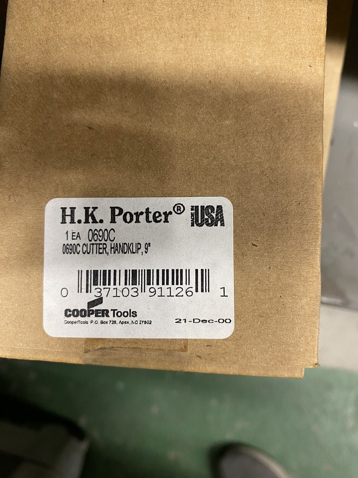 NEW Apex H.K. Porter 0690C 9" Cutter, Hand Klip 37103911261| eBay