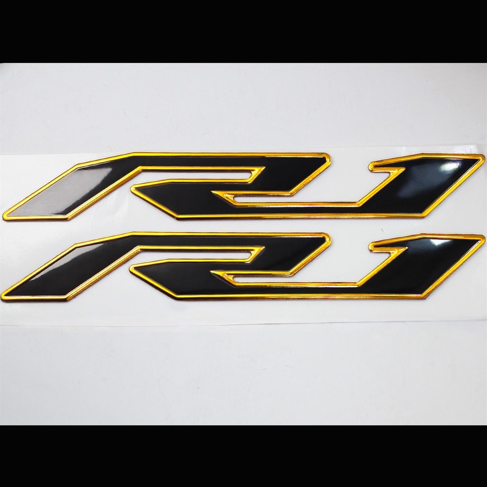 Handle Bar Yoke Cover+Chromed Gold 6"Logo+2-Tone Emblem Sticker Kit 09 ...
