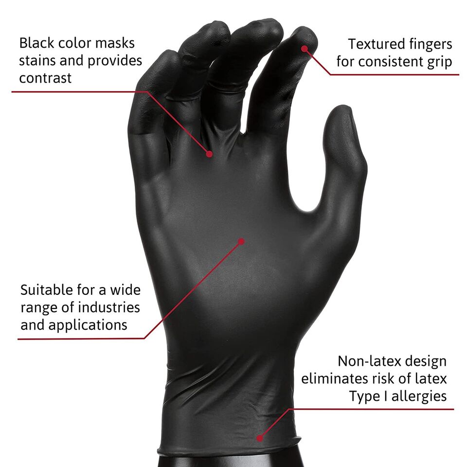 Microflex Onyx N64 Disposable Nitrile Exam Gloves for Automotive | eBay