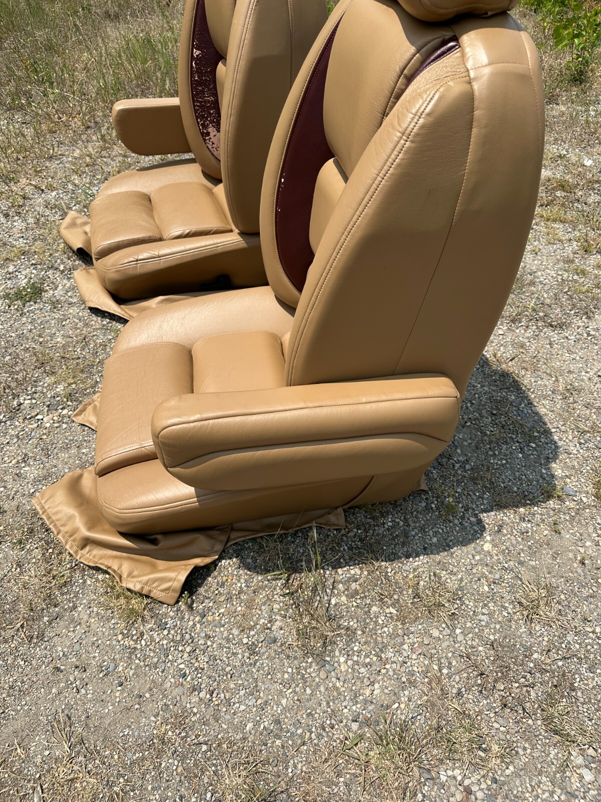 Lexington Tan manual RV Captain Chairs Taupe Brown motorhome PAIR seats ...