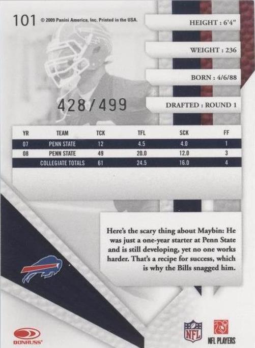 2009 Playoff Absolute Memorabilia Aaron Maybin #101 for sale | eBay