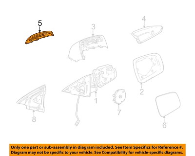 Door Side View Rear Mirror-Light Lamp Lens Left 2048200721 | eBay