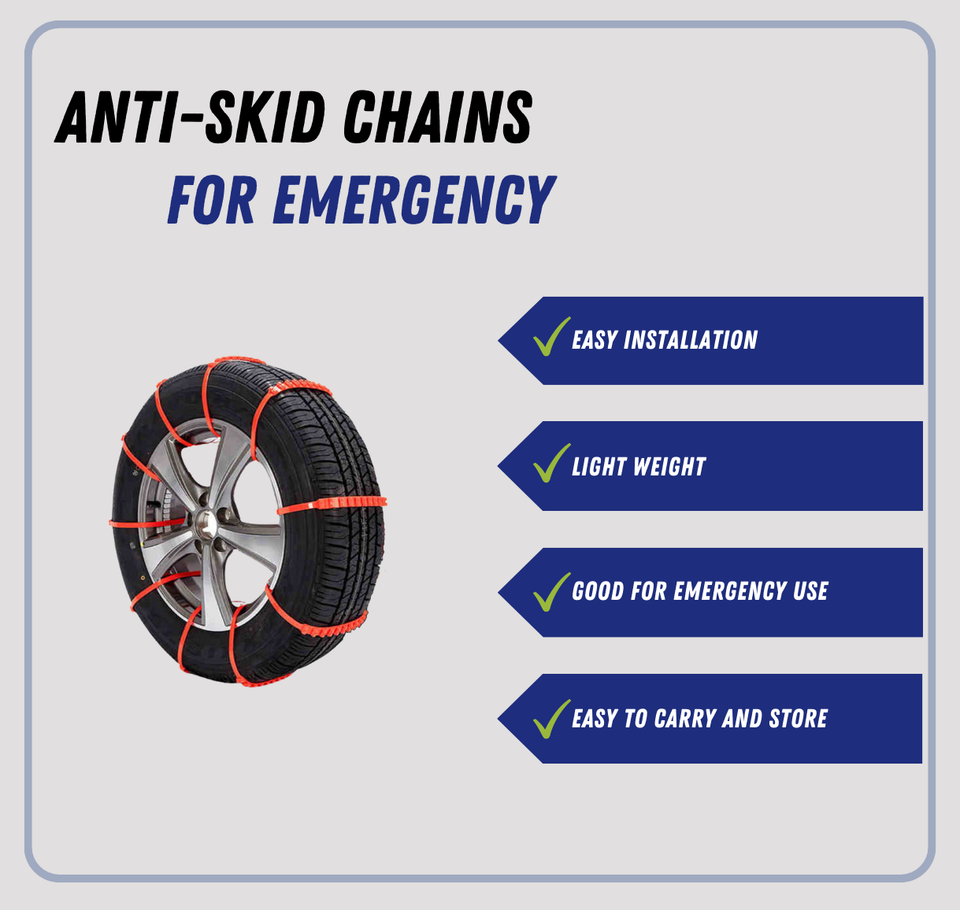 Anti-skid Tire Snow Mud Chains for Car SUV Traction Emergency Driving ...