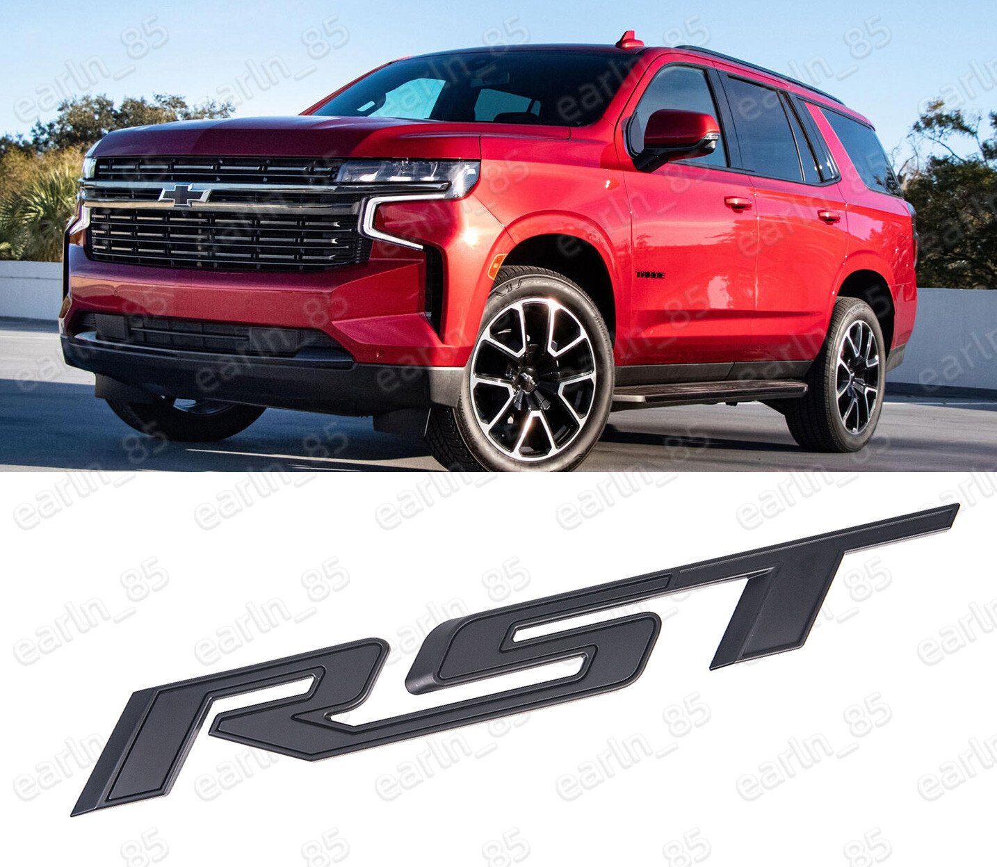 1PC Tailgate RST Emblem Fit 2021-2025 Chevrolet Tahoe Suburban Badge ...