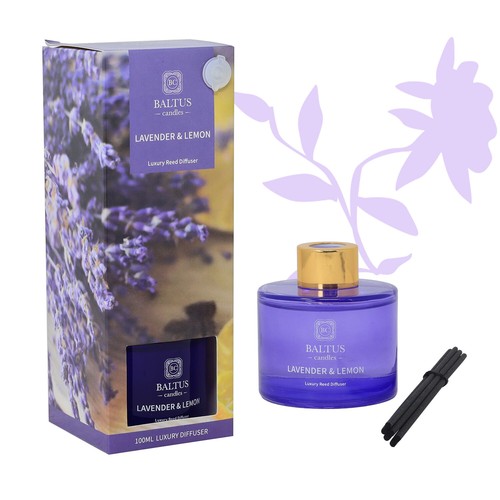 Reed Diffuser 100ml Baltus Lavender & Lemon Aroma Air Freshener Home ...
