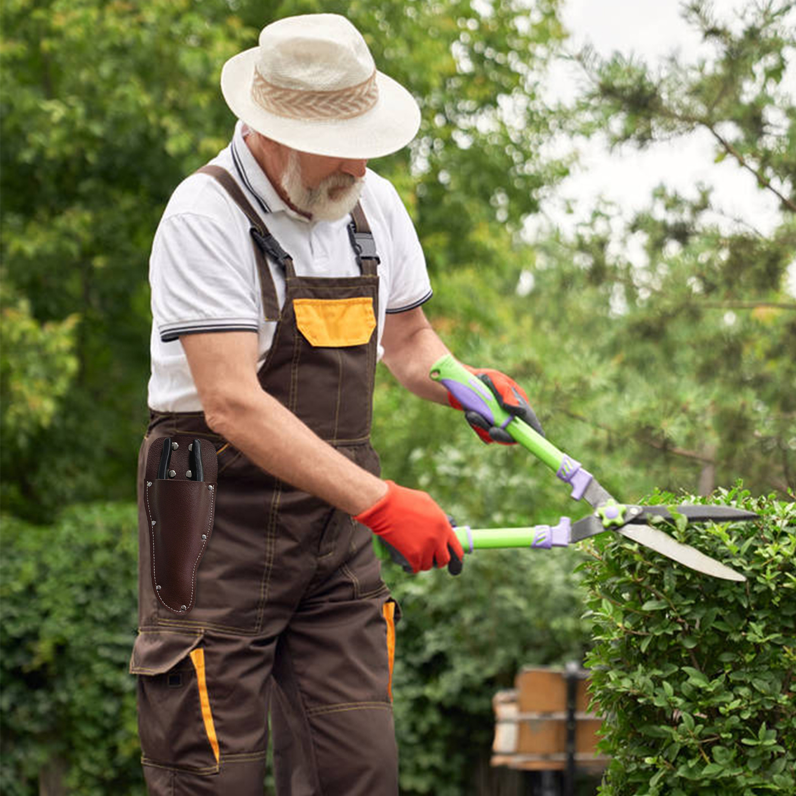 Garden Pruner Sheath Durable Leather Holster Tool Pouch for Pruning ...