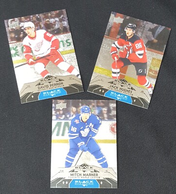 3 Card Lot ''Black Diamond'' inserts diff. playrs 2023-24 Upper Deck ...