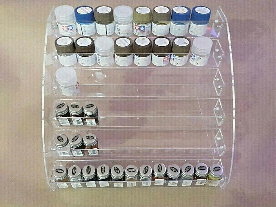 ENAMEL / ACRYLIC PAINT RACK - 6 TIER for Testors, Small Tamiya, Nail ...